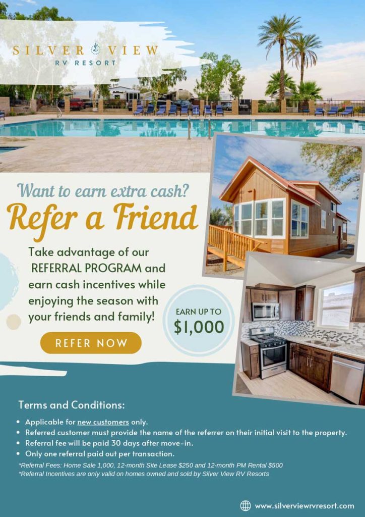 Specials Silver View RV Resort Bullhead City AZ | Monthly RV Park