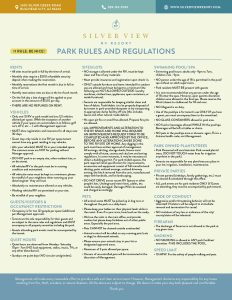 Resort Map Of Silver View RV Resort In Bullhead City, Arizona